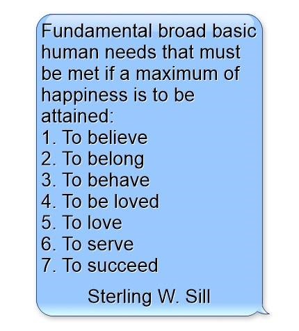 Basic Human Needs – Principles Never Fail